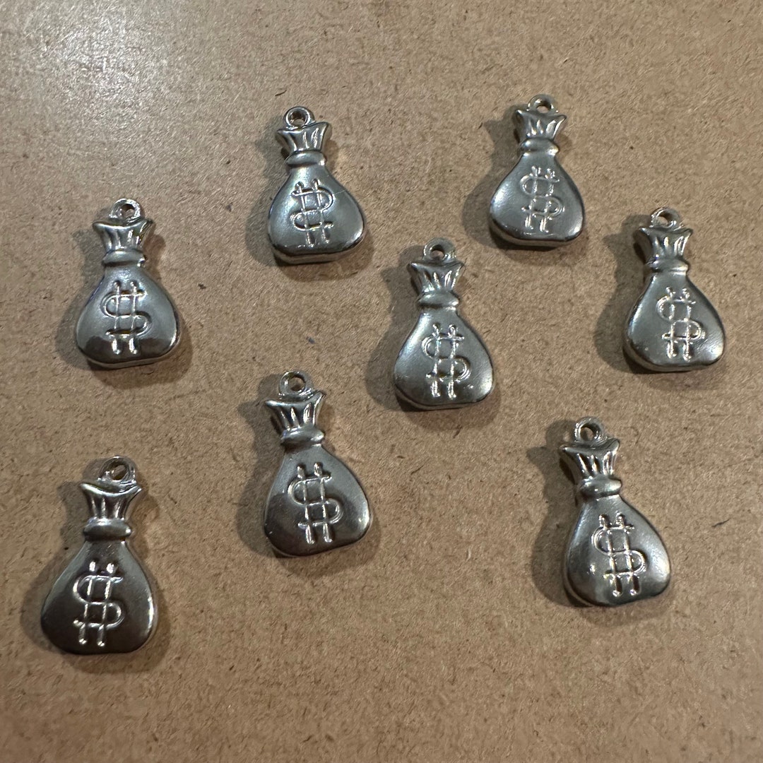 8 Money Bag Charms - Etsy