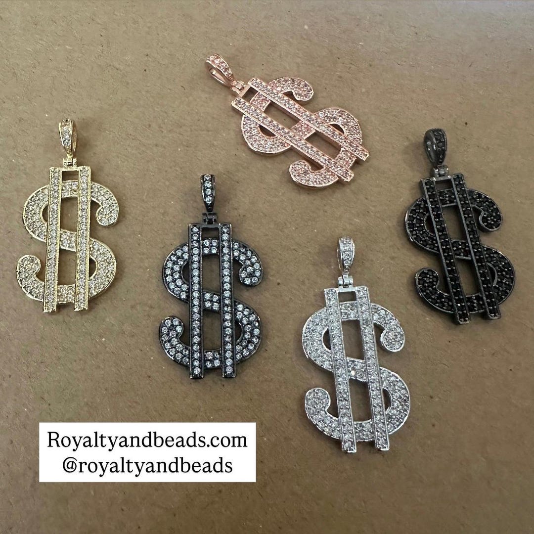 Pave Dollar Money Sign Charms - Etsy