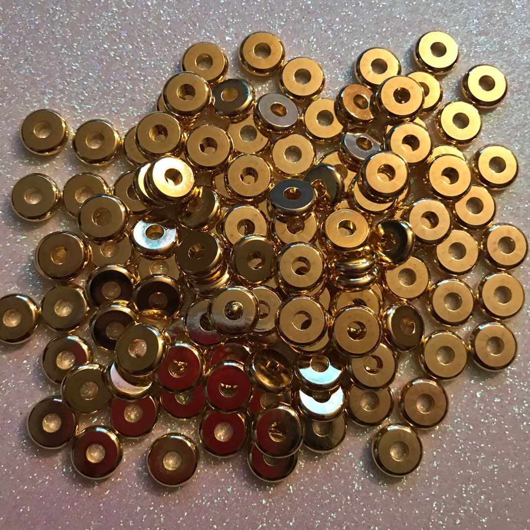 25 Gold Spacers 10mm - Etsy