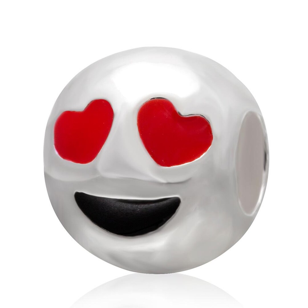 Anthomaniac Emoji Charm Bead Made With Sterling Silver, Compatible With ...