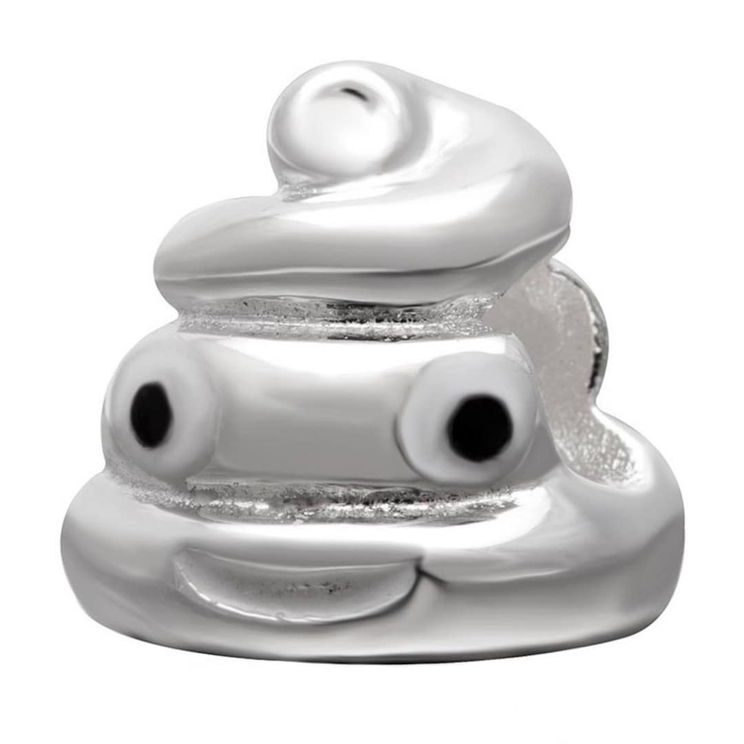Emoji Poop / Poo Charm Bead Made With Sterling Silver, Universally ...