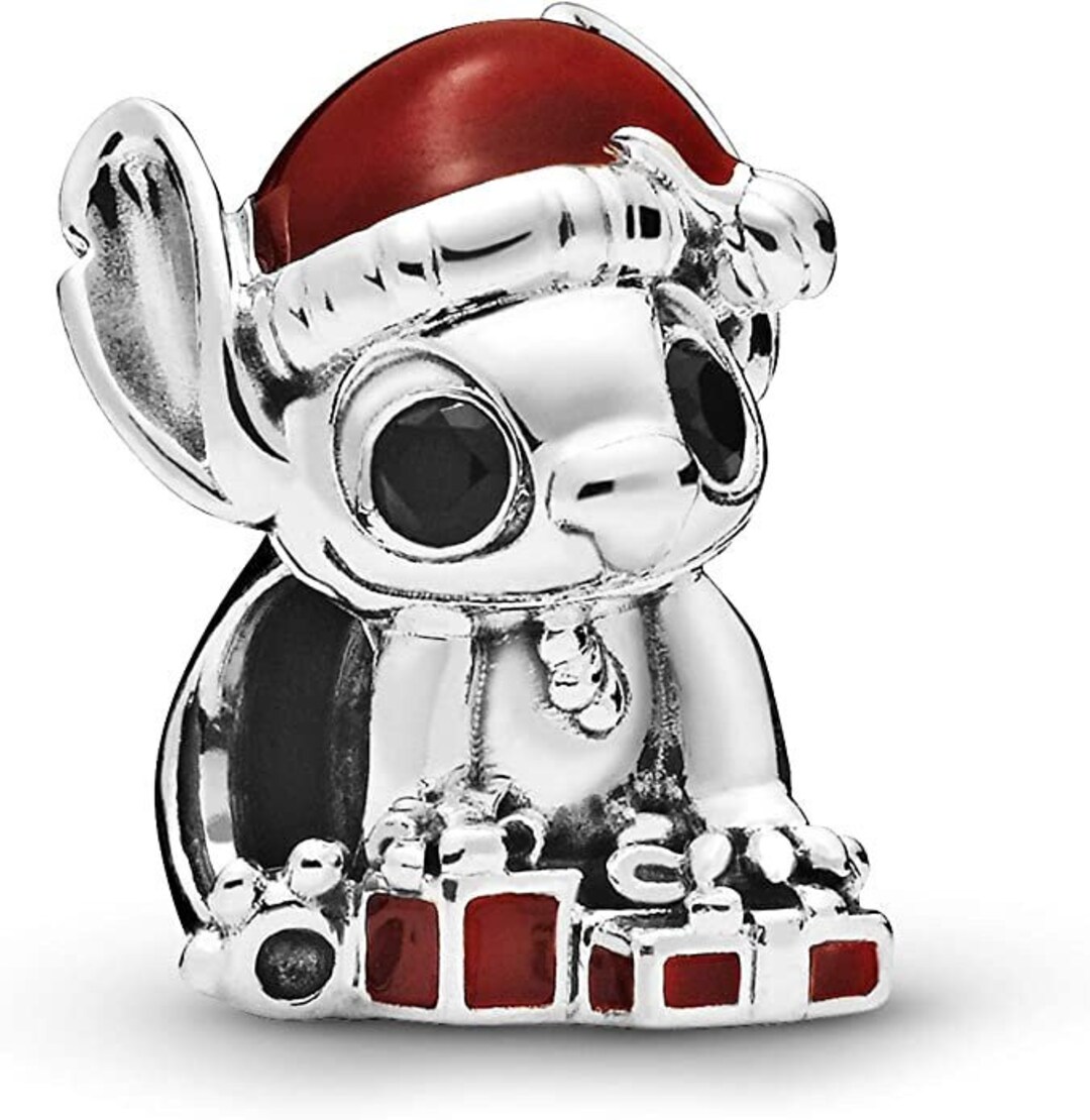 Lilo & Stitch Christmas Charm Bead in Solid Sterling Silver S925 ...
