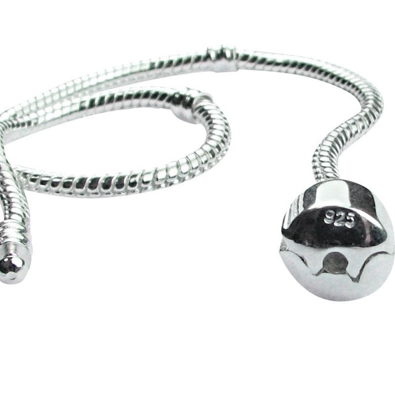 Genuine Silver Snake Charm Bracelet - Etsy