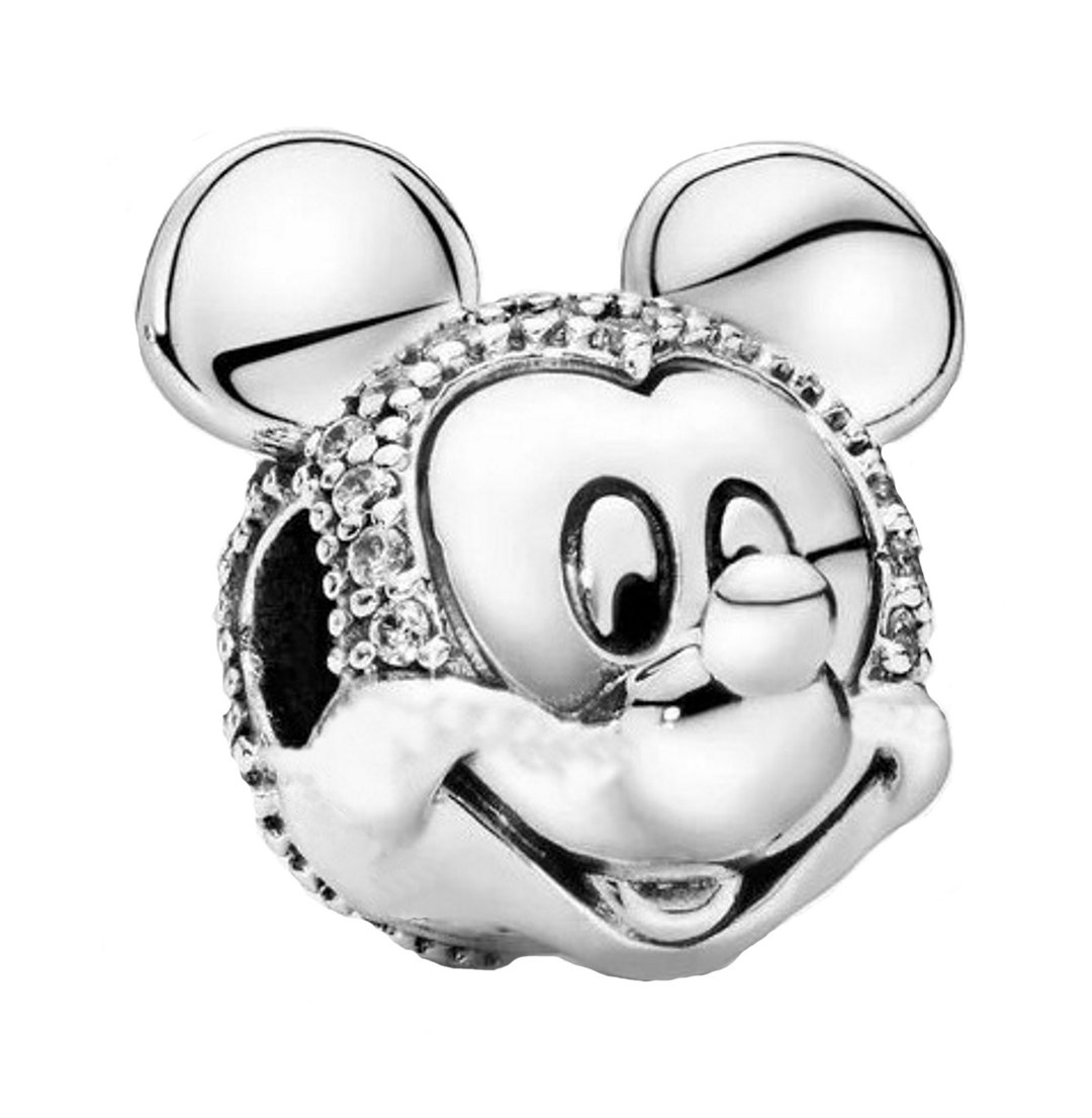 Pair of PAVÉ Mickey Mouse Clips With Clear Crystals in Sterling Silver ...