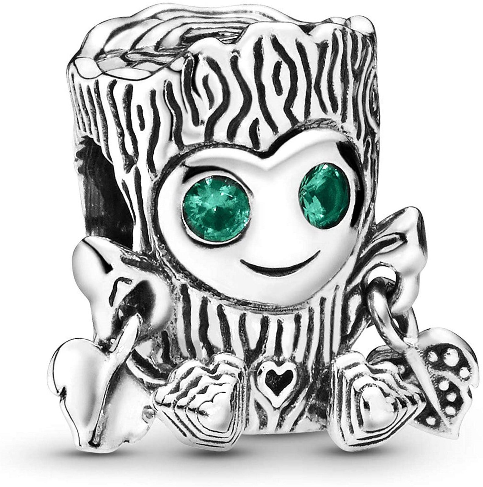 Sweet Tree Stump Monster Charm, Bead in Sterling Silver Compatible With ...