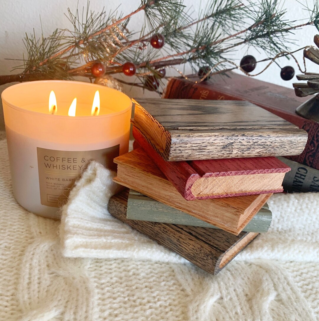 Gifts for Book Lovers Wooden Book Coasters Bookish Gift Bookish Decor ...