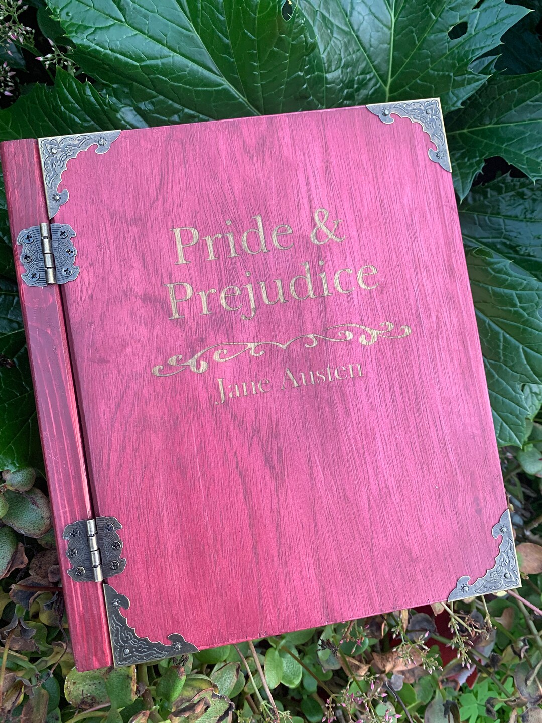 Custom Book Keepsake Box- Pride and Prejudice Book Shaped Box- Wooden ...