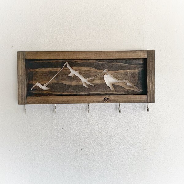 Mountain Key Rack - Etsy
