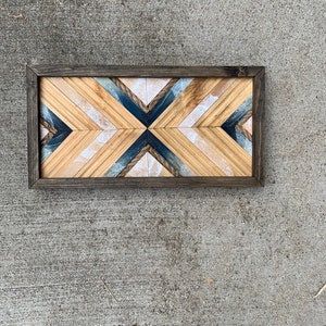 Washed Up Wood Mosaic Reclaimed Wood Art Nautical Coastal Wall Decor ...