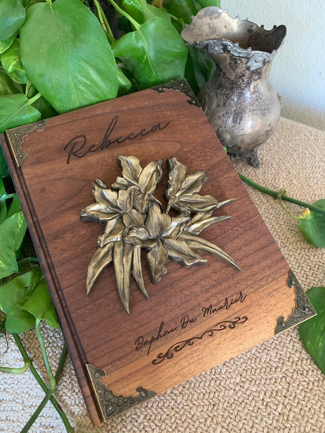Rebecca Fan Art- Wooden Book Decor- Book Cover Art- Rhododendron ...