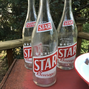 Vintage Star Beverage Bottle, Large 28 Fl Oz - Etsy