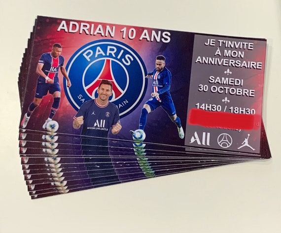 1 Custom Invitation Card THEME PSG Minnie Mickey Lion King Pat - Etsy