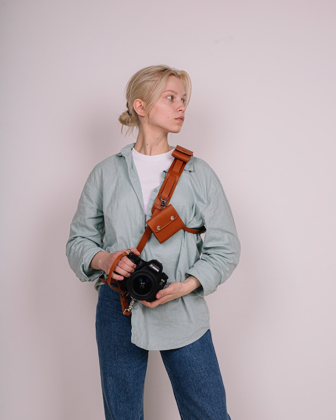 Leather Camera Harness With Pockets: Utility Camera Sling - Etsy