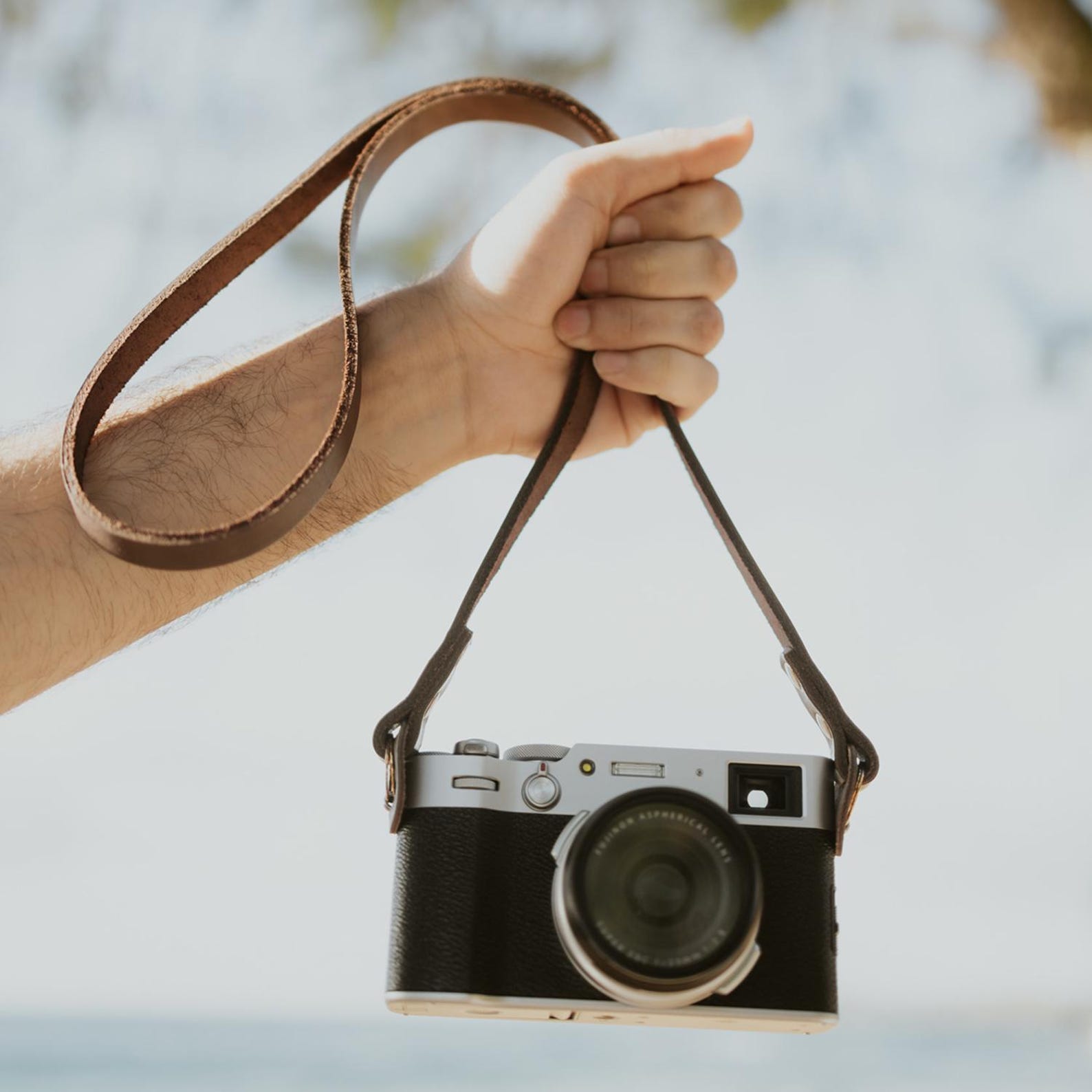 Leather Camera Strap Slim, for Mirrorless Film Cameras Crossbody ...