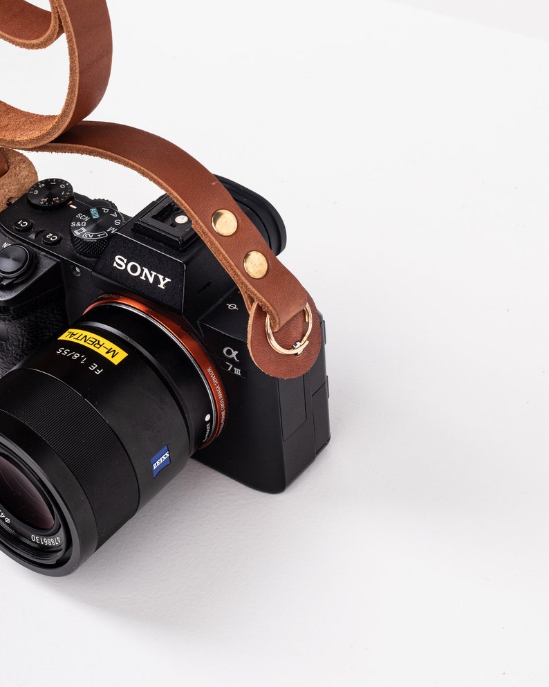 Leather Camera Strap Slim for Mirrorless Film Cameras - Etsy