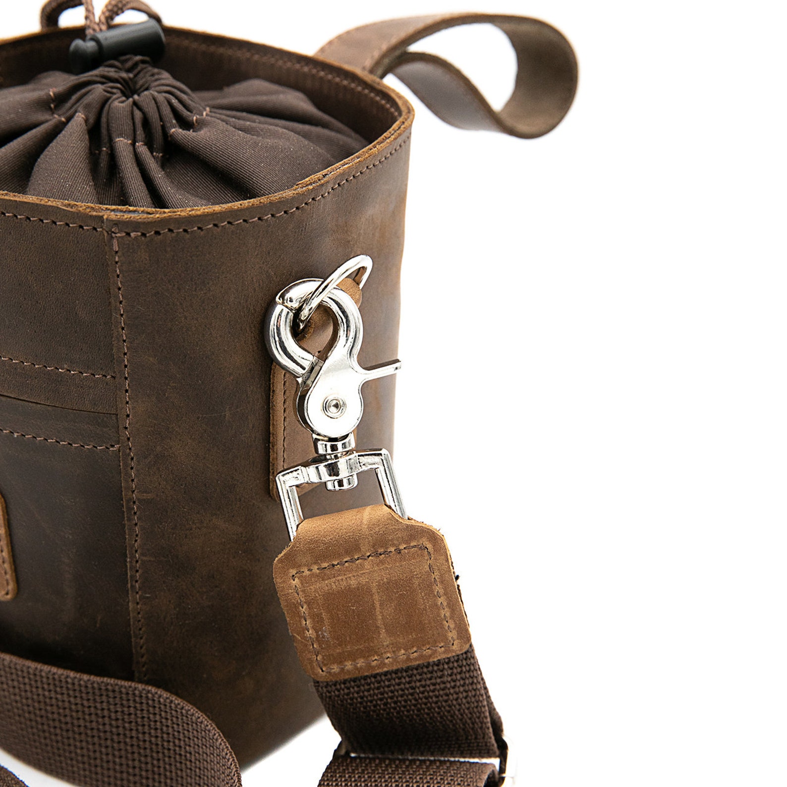 Camera Lens Pouch Leather Lens Bag With Cross Shoulder Strap - Etsy