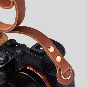 Leather Camera Strap Slim, for Mirrorless Film Cameras Crossbody ...