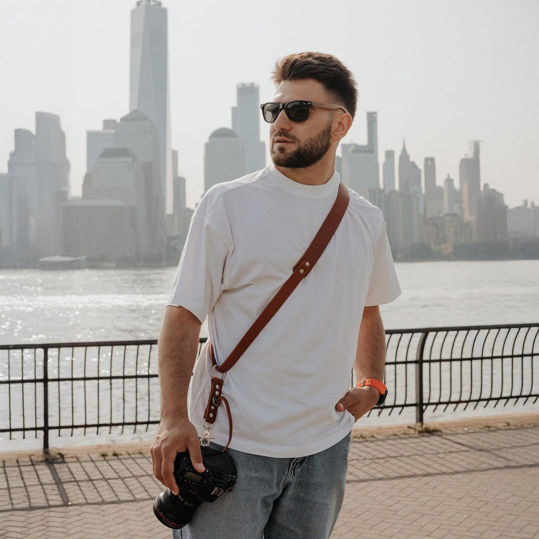 Leather Camera Shoulder Strap: DSLR/SLR Sling - Adjustable Coiro - Etsy