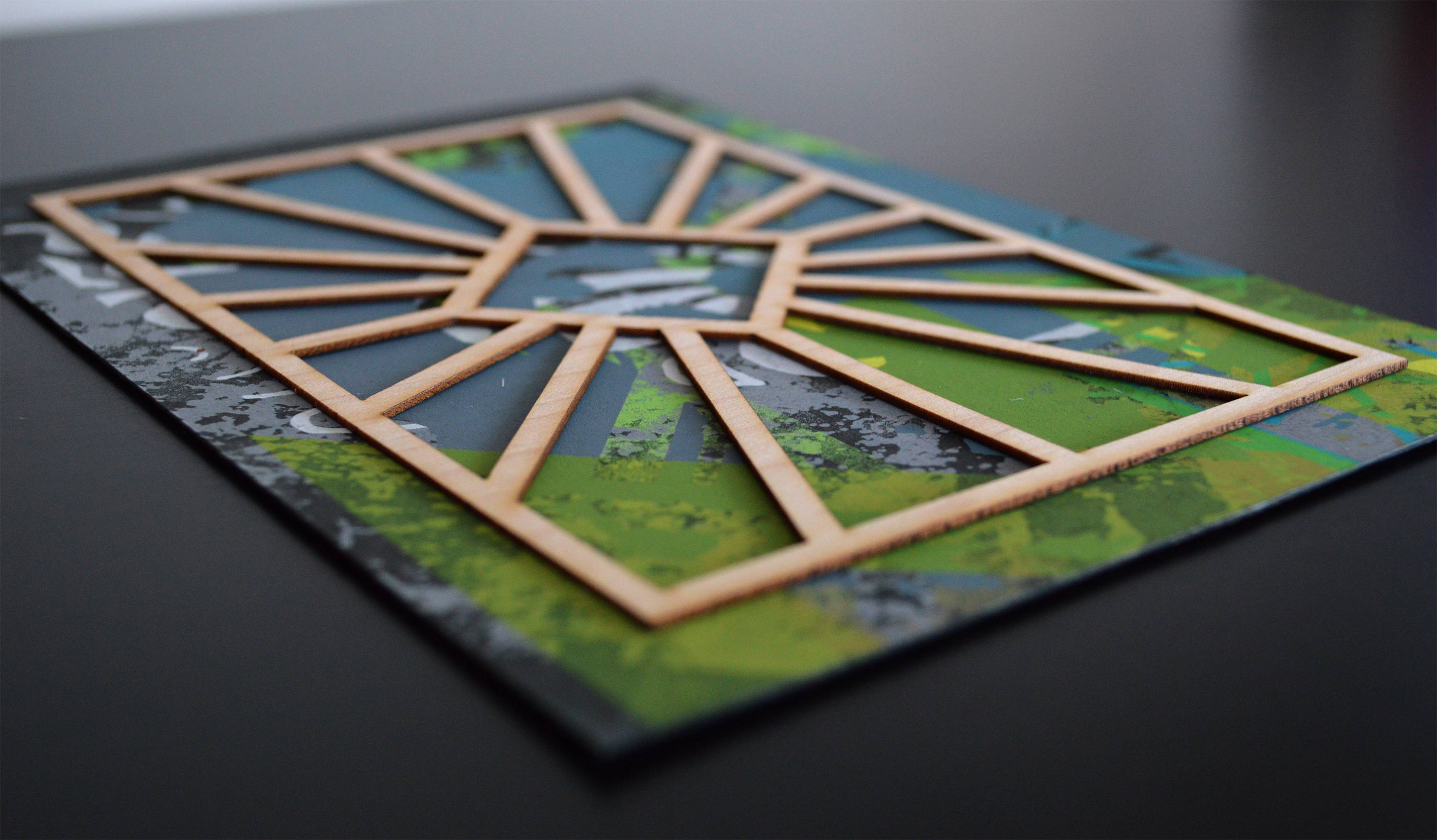 Laser Cut Layered Screen Print 'rays' 5x7 - Etsy