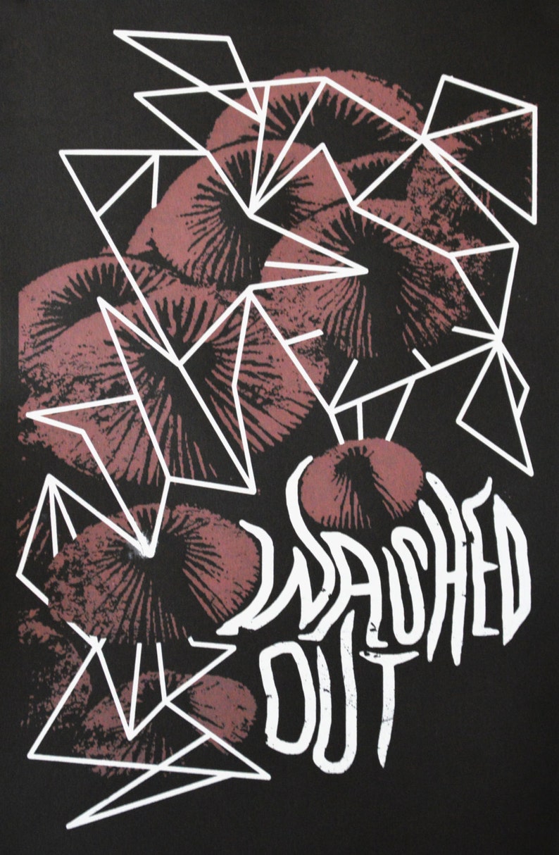 Hand-pulled Two Color 'washed Out' Screen Print Poster 12.5x19 - Etsy
