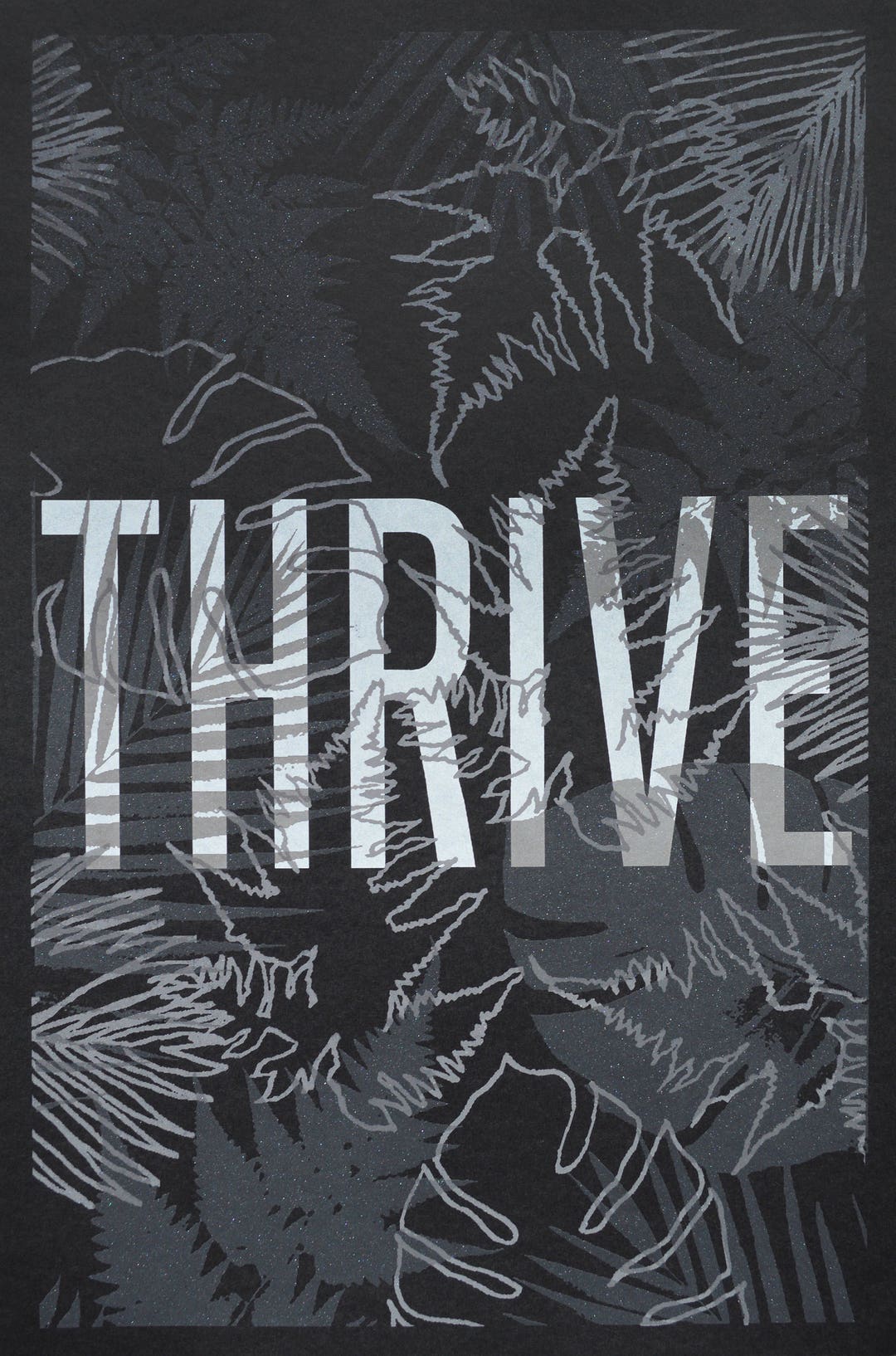 Hand-pulled Three Color 'thrive' Screen Print Poster - Etsy UK
