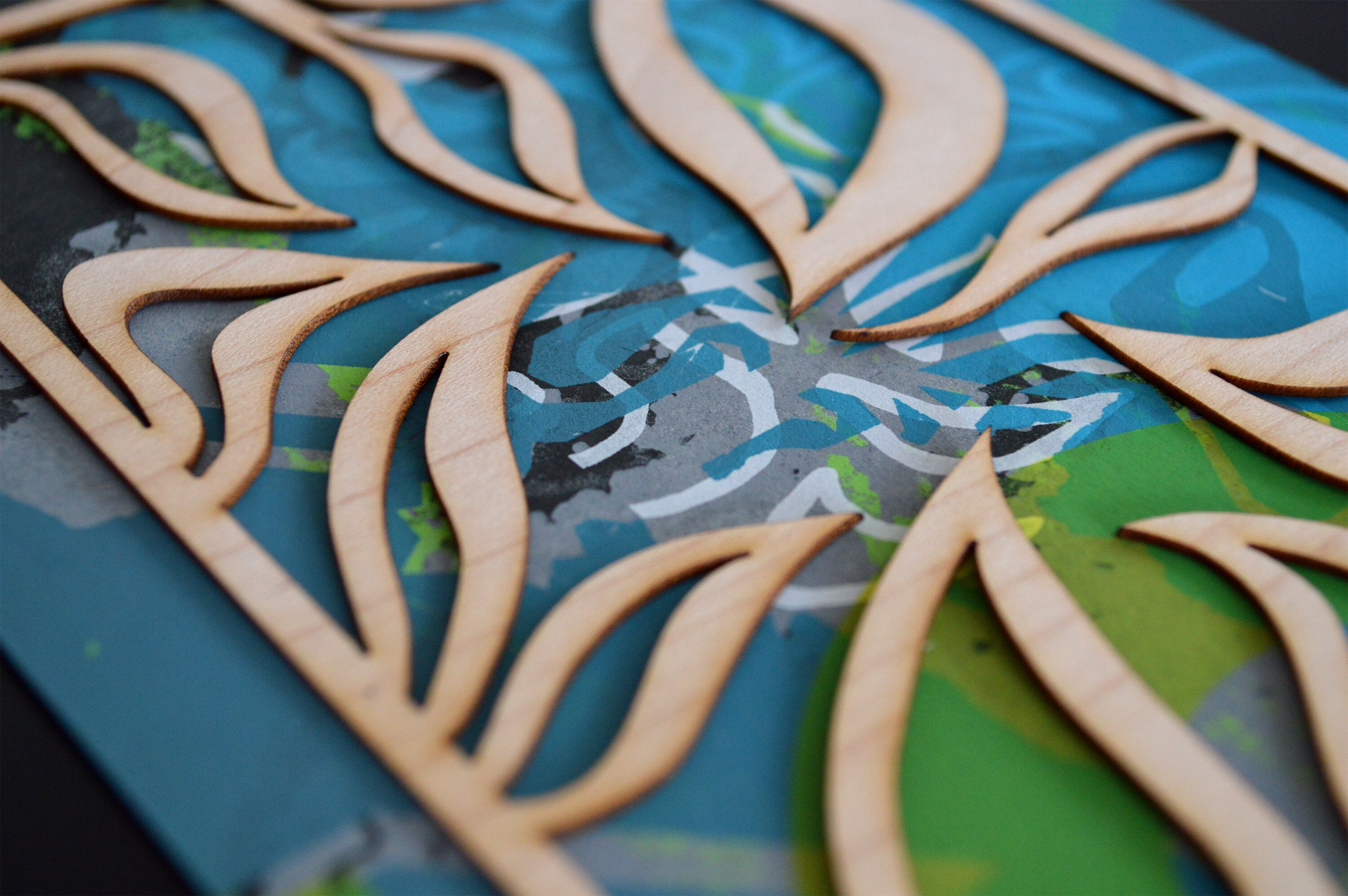 Laser Cut Layered Screen Print 'leaves' 5x7 - Etsy