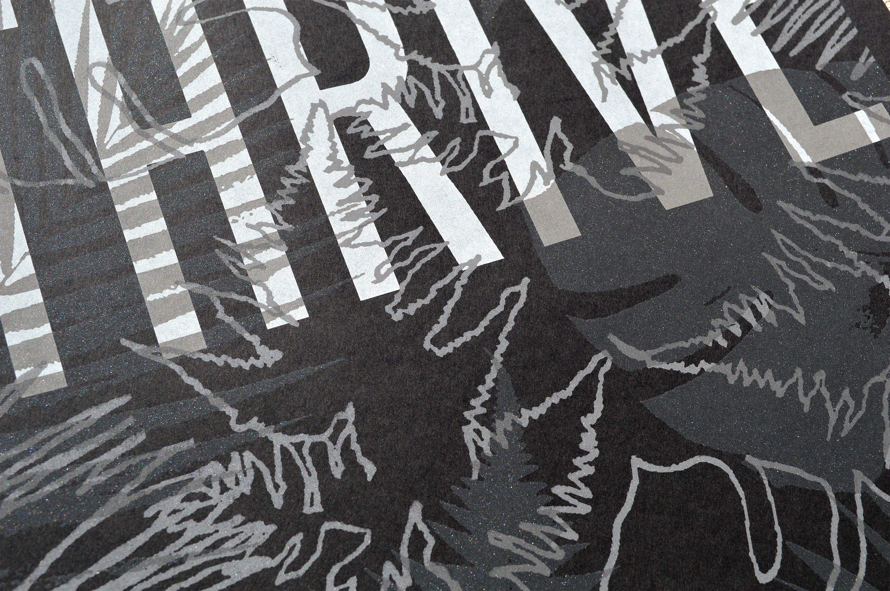 Hand-pulled Three Color 'thrive' Screen Print Poster 12.5x19 - Etsy ...