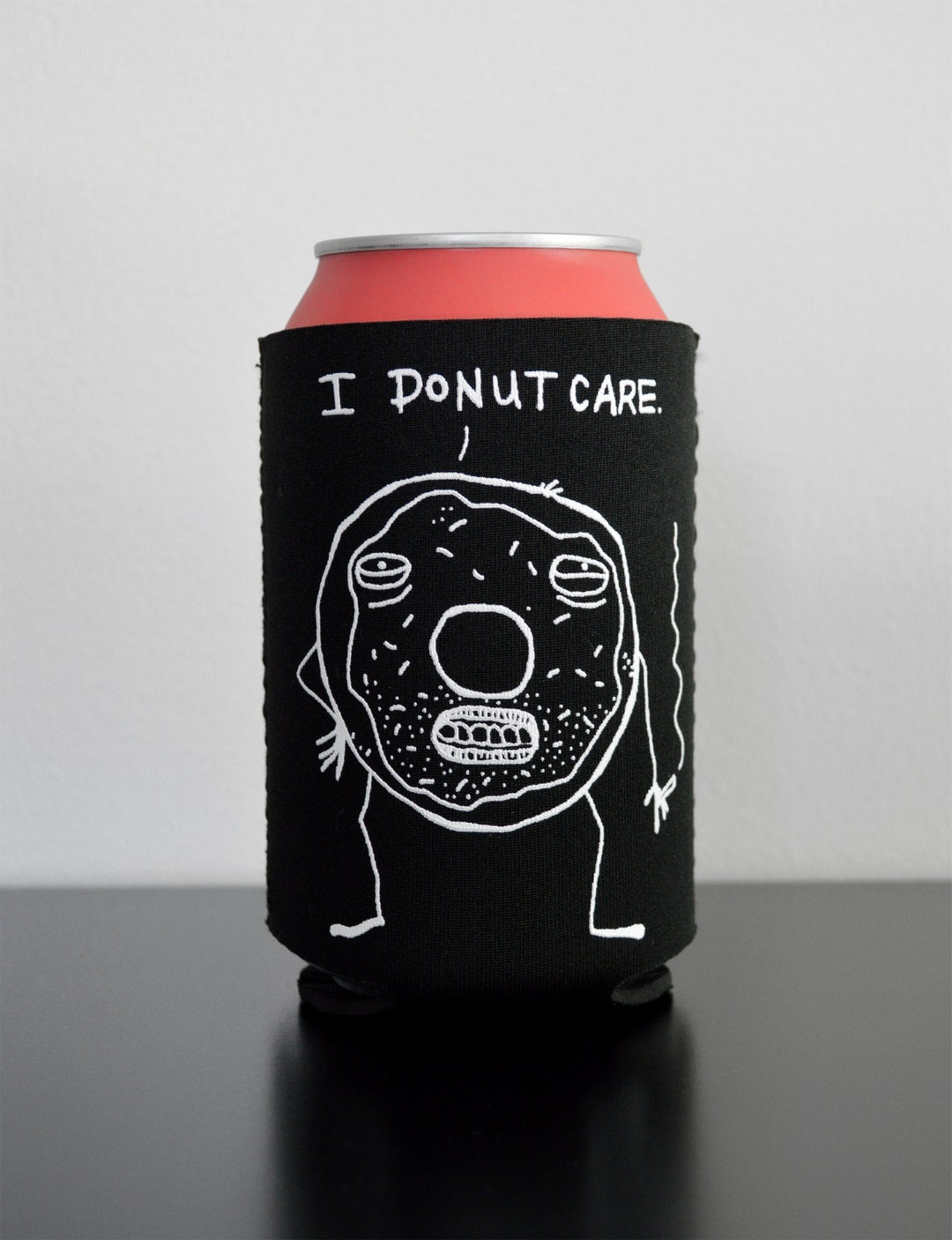 Hand-pulled I Donut Care' Donut Screen Printed Beverage Insulator - Etsy