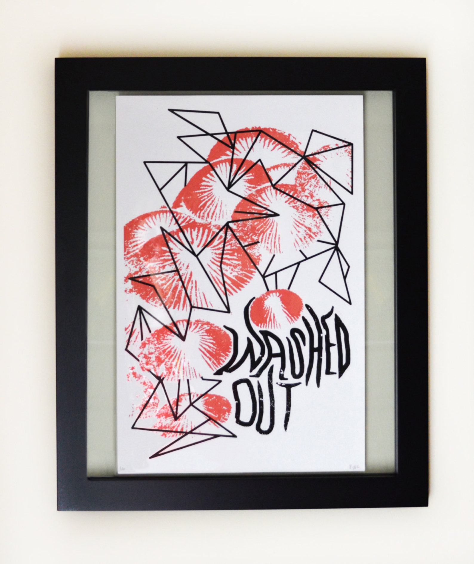 Hand-pulled Two Color 'washed Out' Screen Print Poster 12.5x19 - Etsy