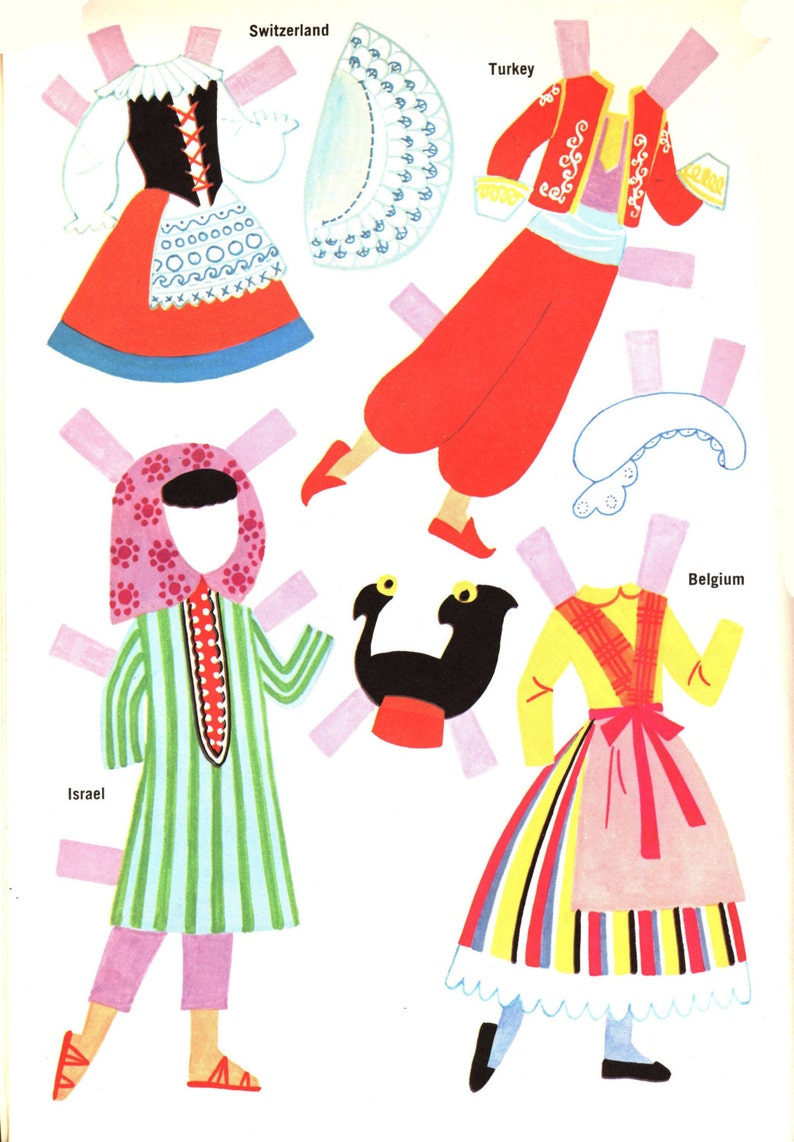 DOLLIES go 'round the World PROGRESSIVE Out Push Out Cut | Etsy