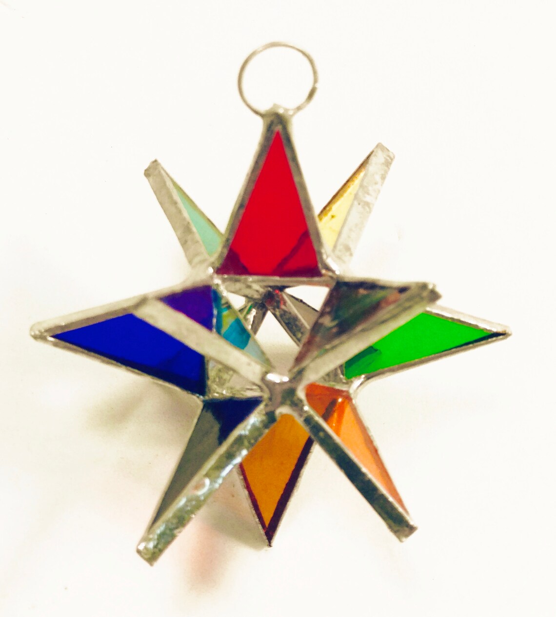 5 five Stained Glass MORAVIAN STARS by Fiesta Color Many - Etsy