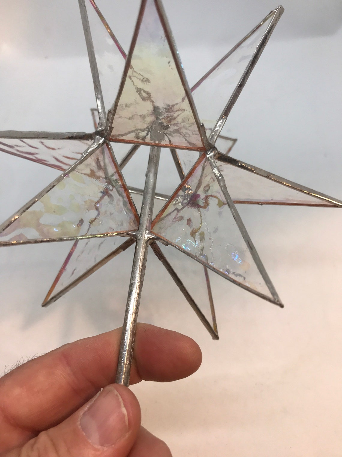 CHRISTMAS TREE TOPPER 7 Inch Stained Glass Star. - Etsy