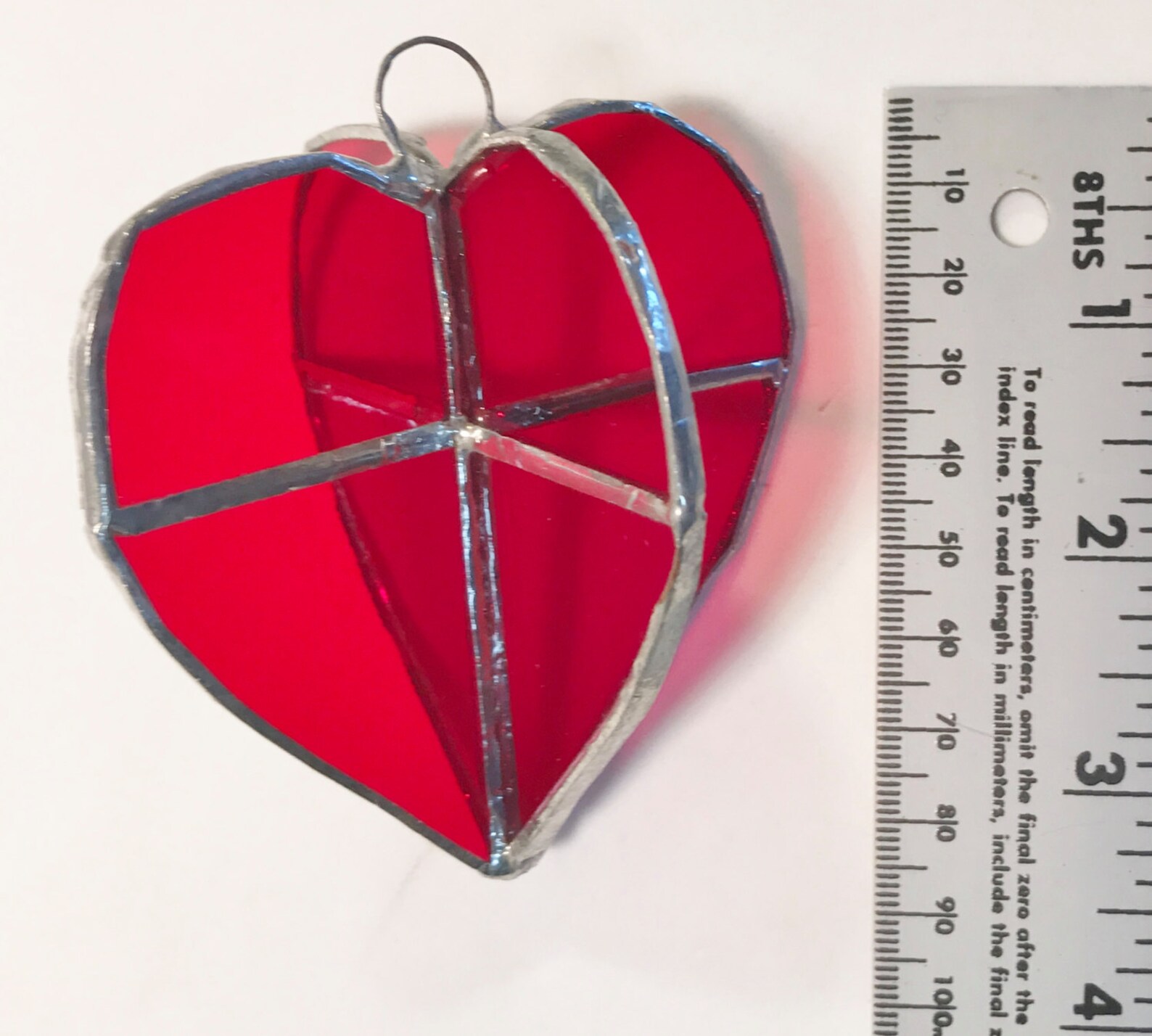 Stained Glass VALENTINES HEART 3 Dimensional Handmade | Etsy