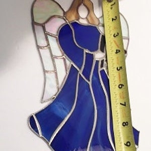 ANGEL With HARP, 10 Inches Tall! Handmade Stained Glass GORGEOUS!! - Etsy