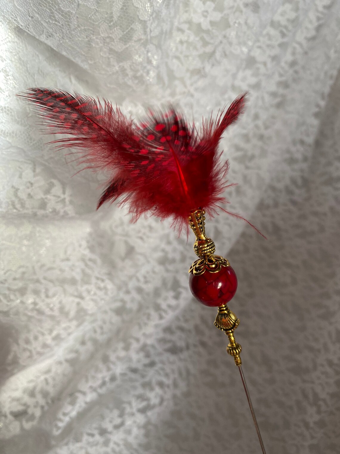 Victorian Hat Pin 9 Long Plus Feathers Sturdy Steel - Etsy