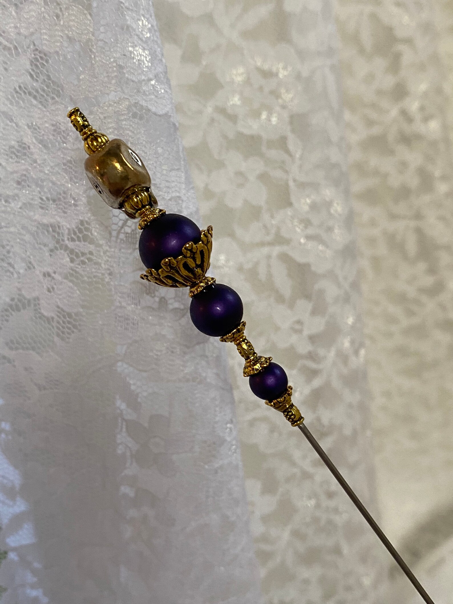 Skull 8 Purple Hat Pin Sturdy Stick to Use With Cap - Etsy