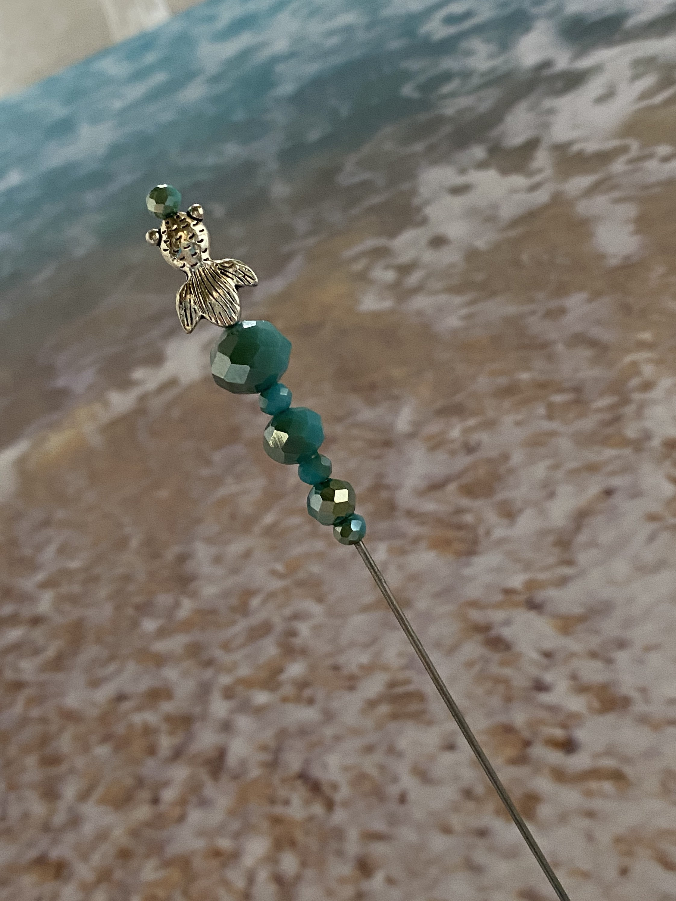 Hat Pin Fish Hatpin Carnival Aqua Glass 6 Long Sturdy - Etsy UK