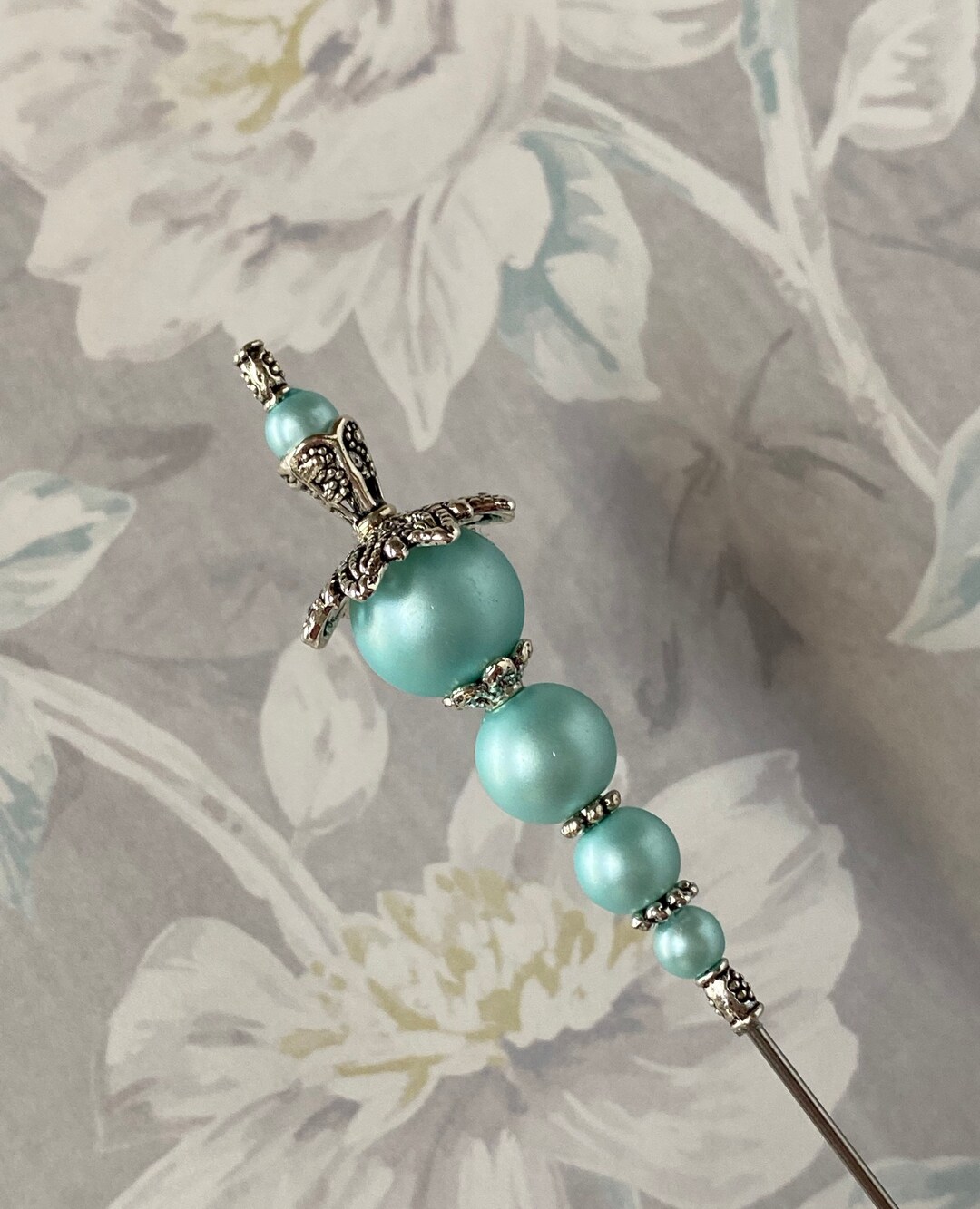 Victorian Hat Pin }{ Matte Pearl }{ Choose Your Length }{ Sturdy Stick ...