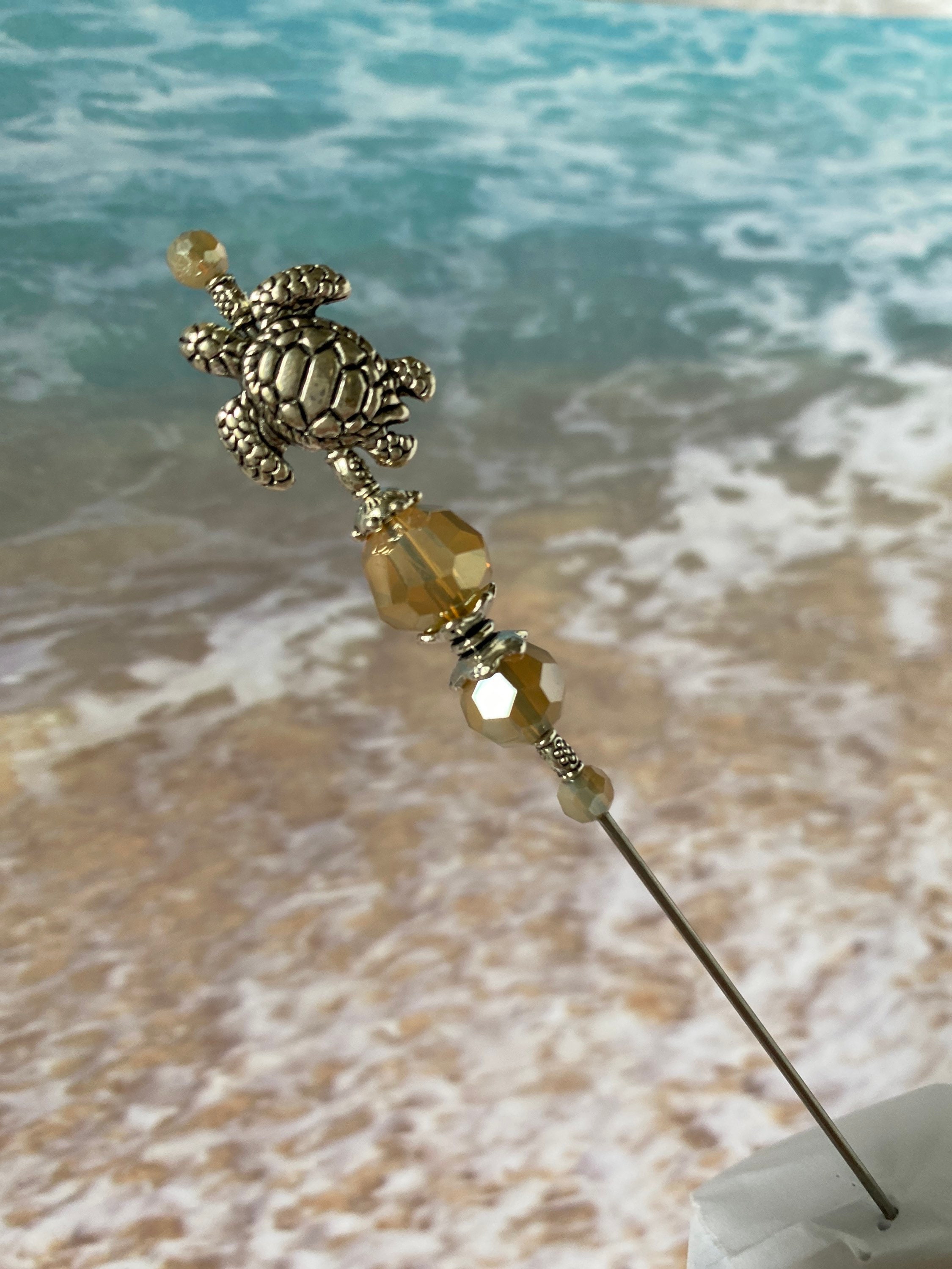 Sparkling Stick Pin Sea Turtle Displays Beautifully 7 | Etsy