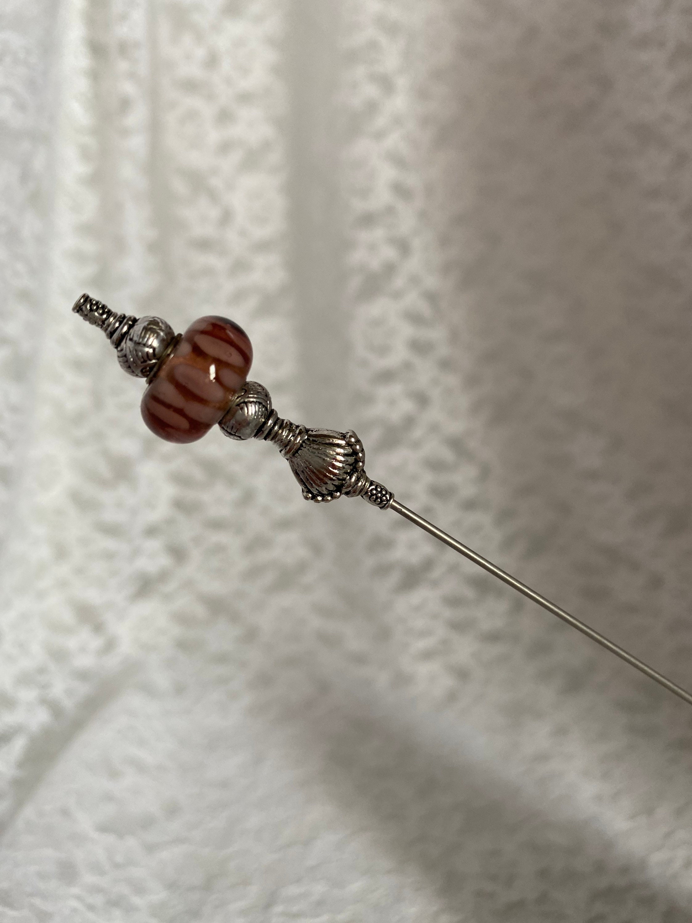 Victorian Hat Pin Amethyst Glass 6 Sturdy Steel Stick - Etsy