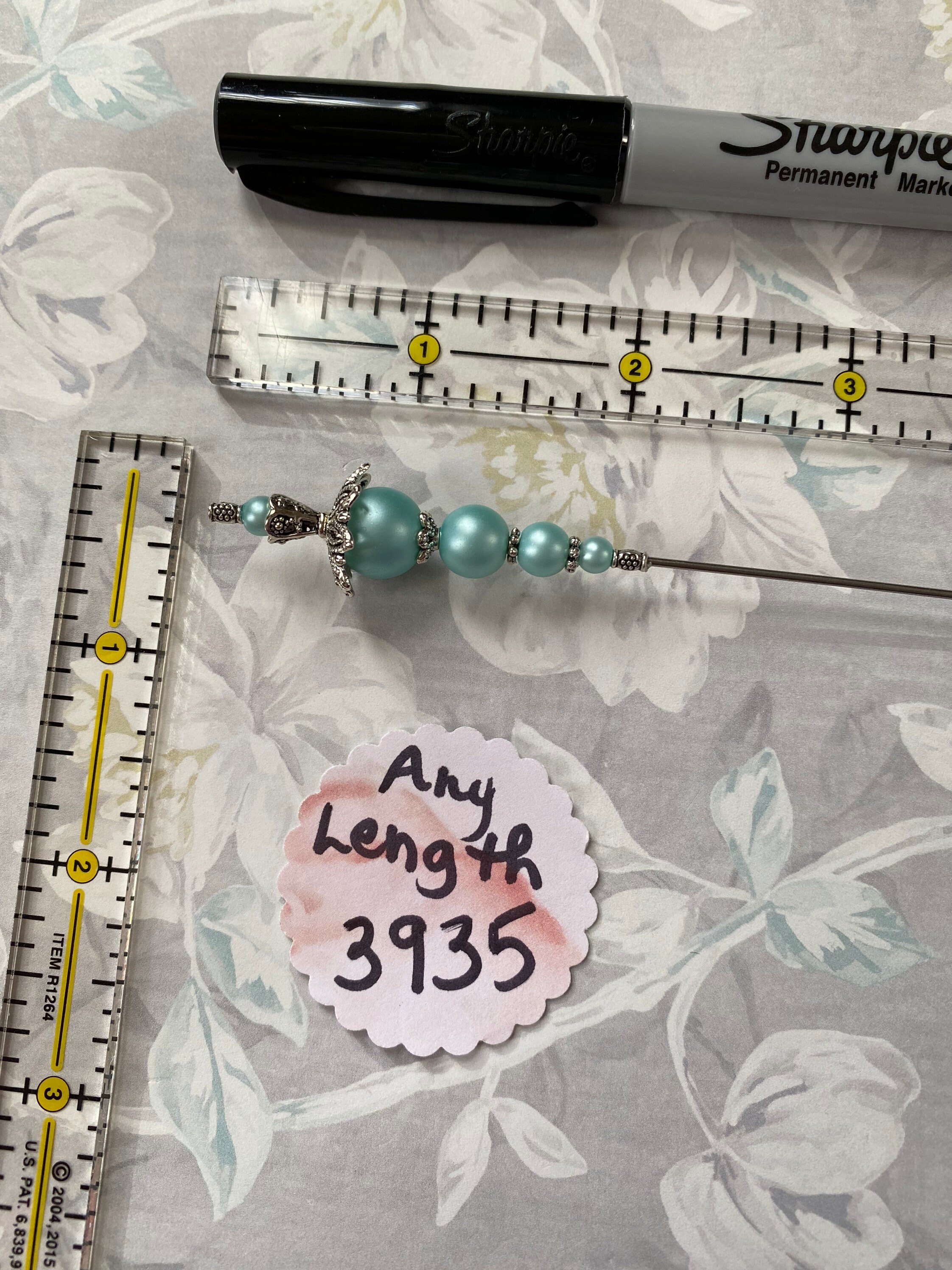 Victorian Hat Pin Matte Pearl Choose Your Length - Etsy