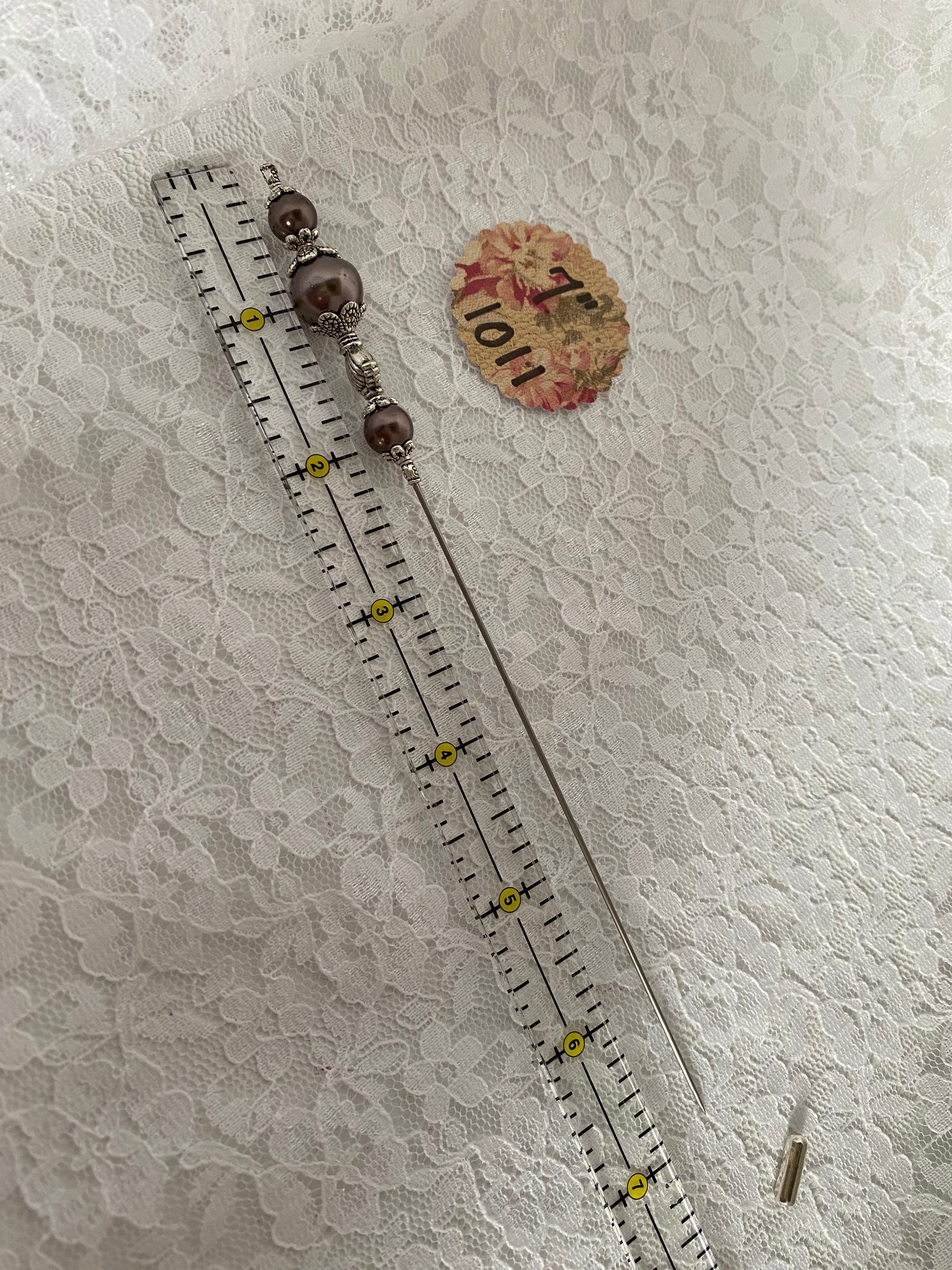 Victorian Hat Pin Brown Pearl 7 Long Sturdy Steel Stick | Etsy