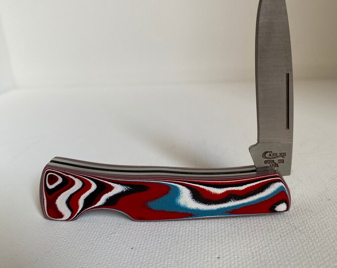 Pocketknife Corvette Fordite Case XX ][ Rare Pocket Knife Gift ...