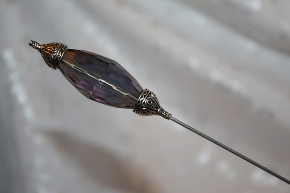 Victorian Carnival Glass 7 Long Hat Pin Huge - Etsy