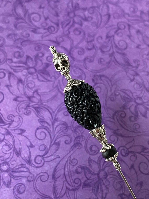 Skull Stick Pin Choose Your Length Long Sturdy Stick to | Etsy