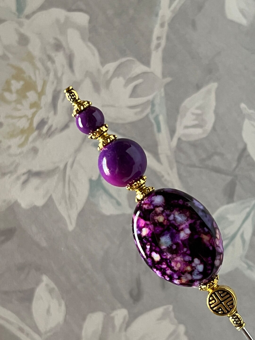 Deep Purple Long Hat Pin }{ 14” or Choose Your Length }{ Sturdy Steel ...