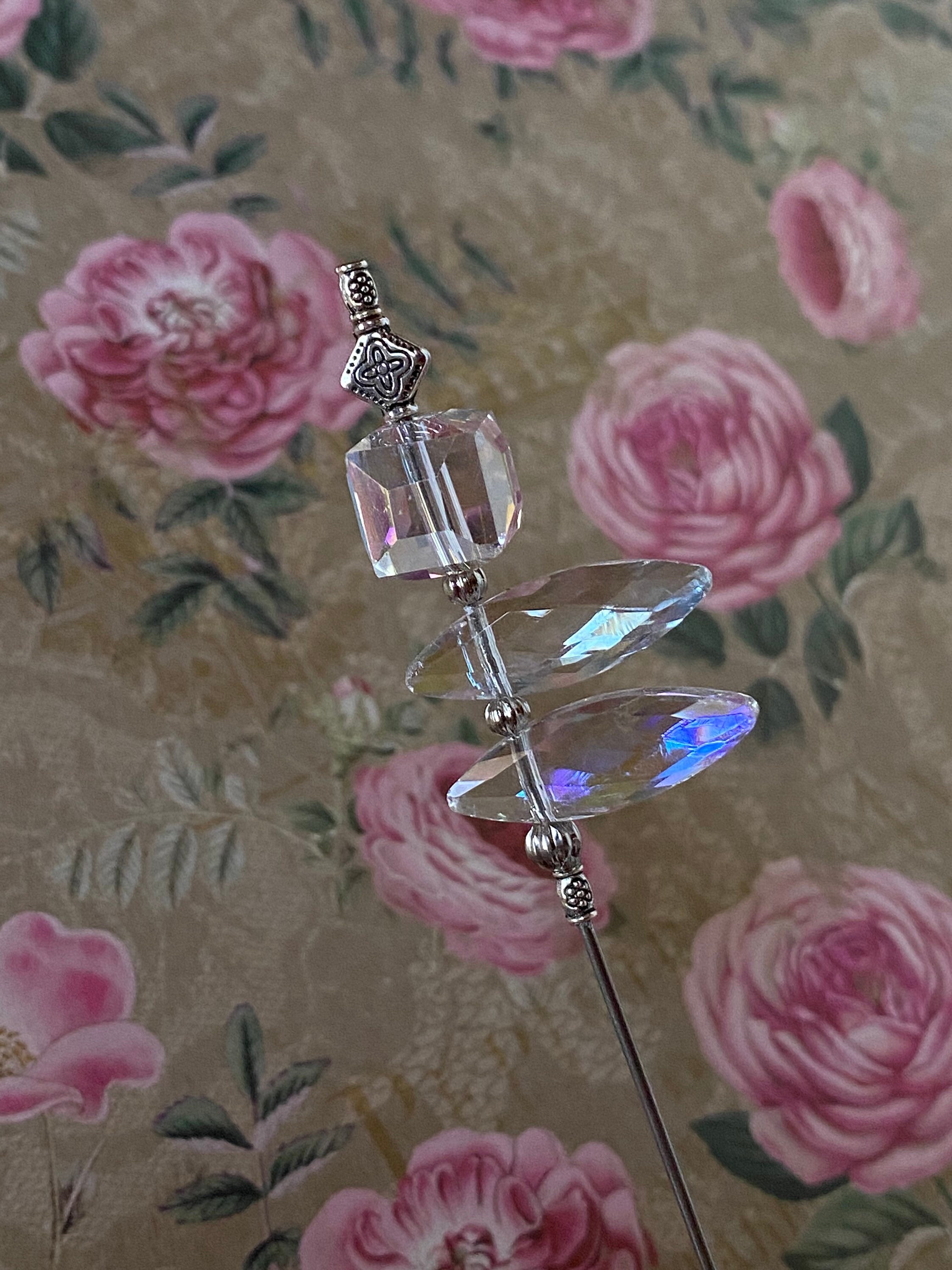 Crystal Clear Iridescent AB Crystal Dangle Freely Long Hat | Etsy