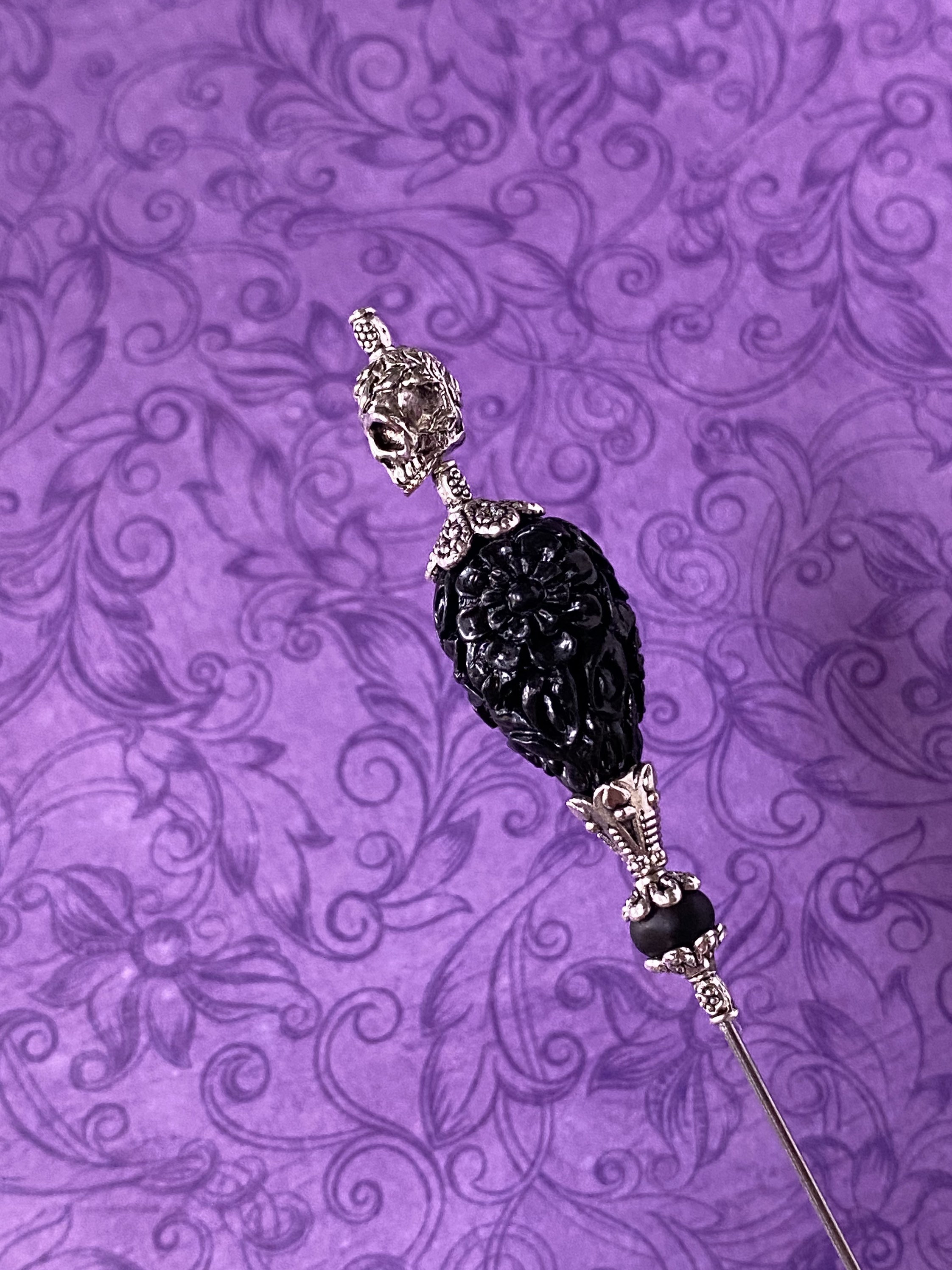 Skull Stick Pin Choose Your Length Long Sturdy Stick to | Etsy