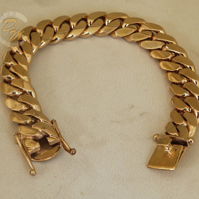 Mens 18k Gold Bracelet - Etsy