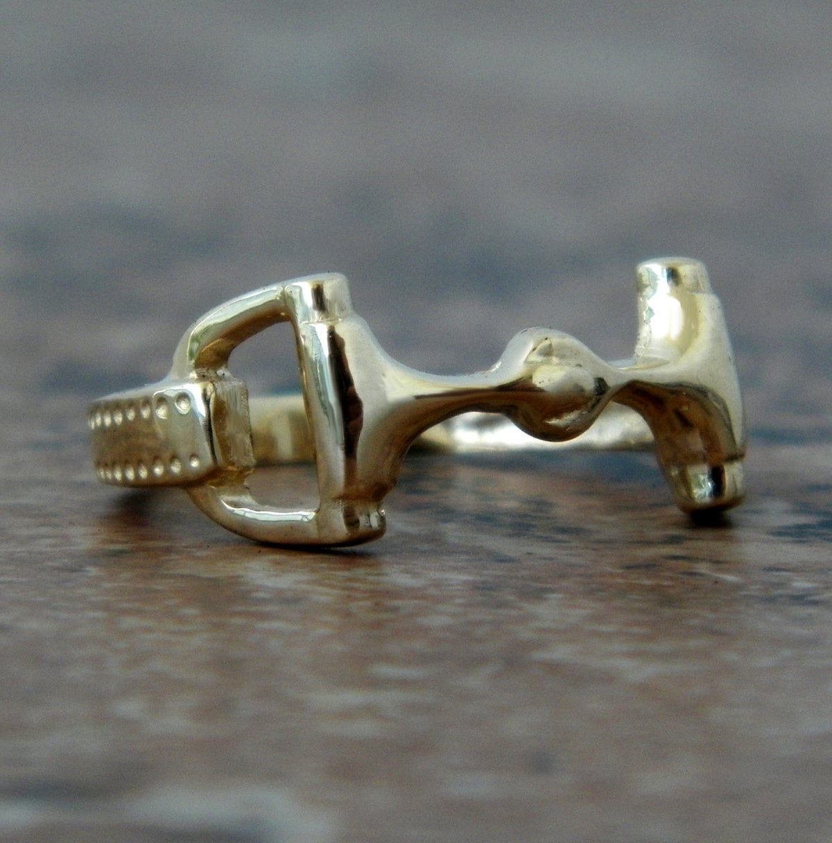 Beautiful Solid 14K Yellow Gold Equestrian Horse Snaffle Bit - Etsy